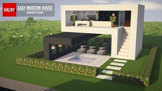 Minecraft realistic suburban house tutorial - BiliBili