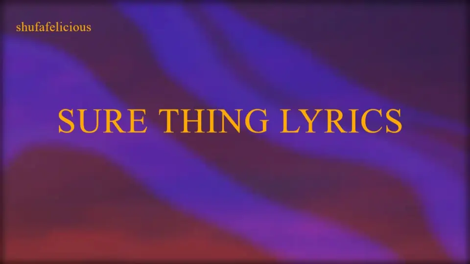 Miguel Sure Thing Lyrics