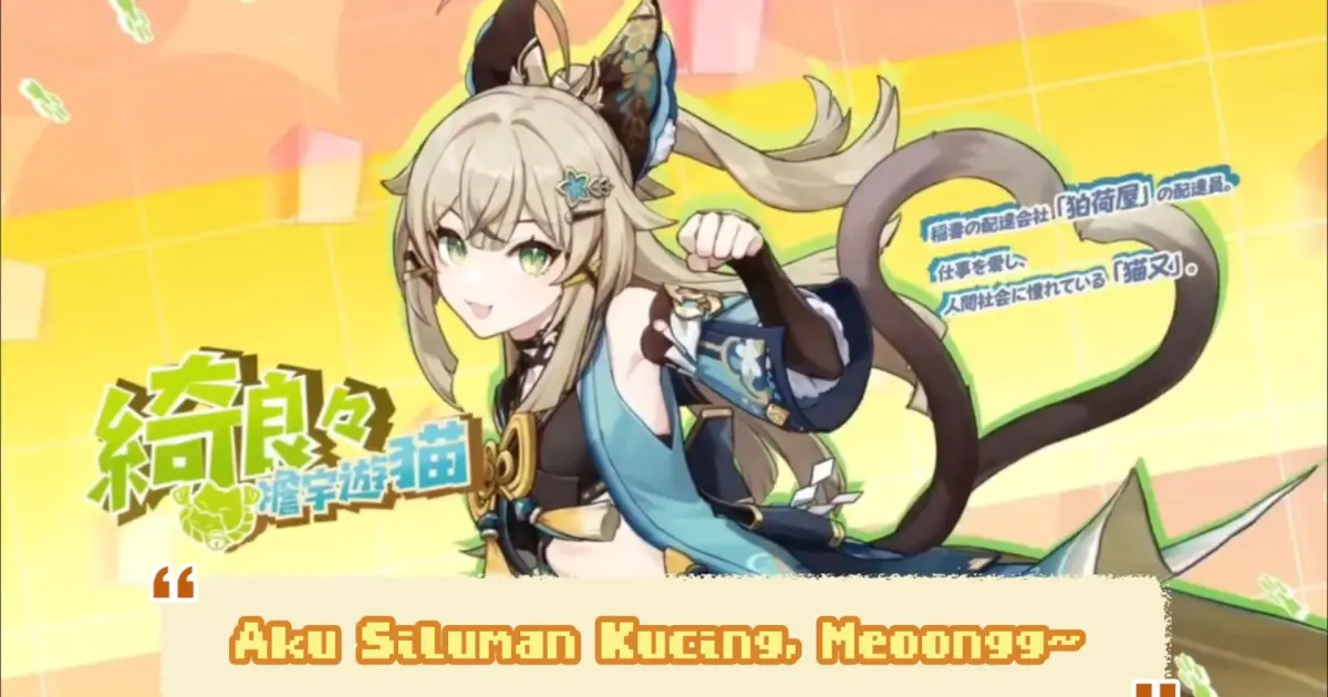 Siluman Kucing Pengantar Barang, Kirara | Genshin Impact Trailer ...