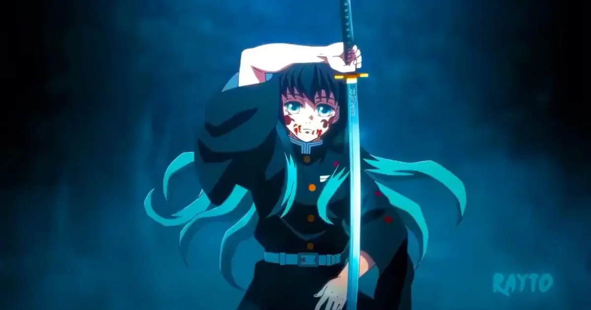 momen #EPIC Muichiro Tokito vs gyoko Upper moon 5. Kaze no kokyu Go no ...