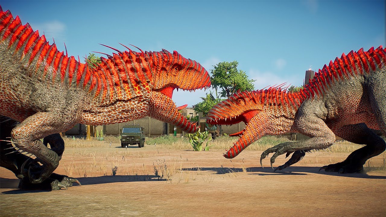 Indominus Rex Vs Indoraptor Jurassic World Evolution Indominus Rex