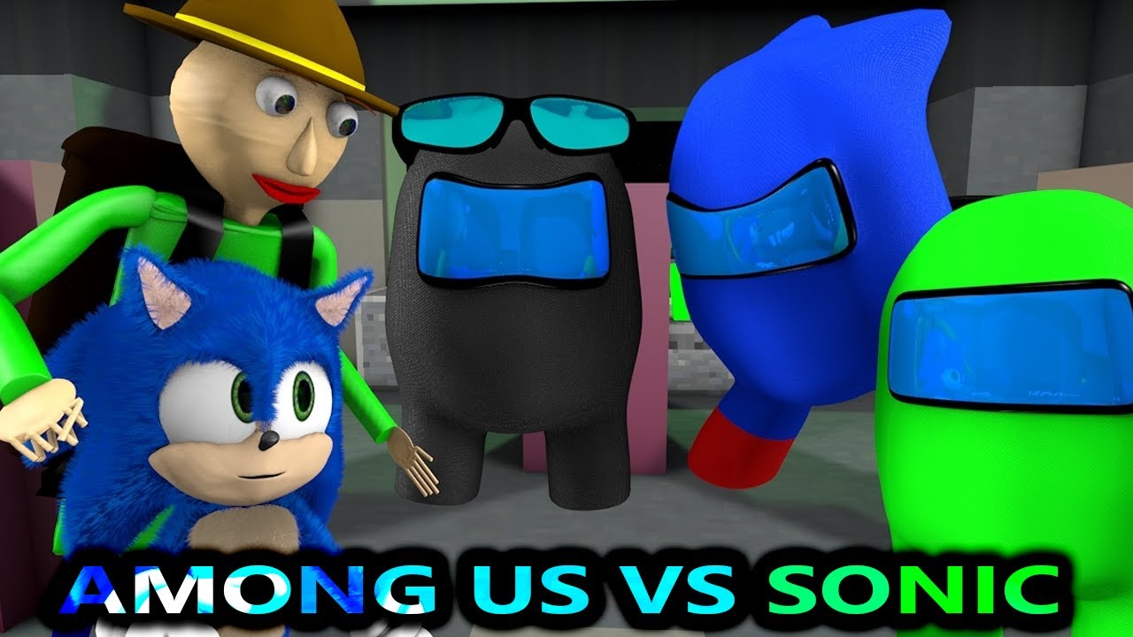 AMONG US vs SONIC BALDI CHALLENGE Official Cartoon Minecraft Animation Imposters Crewmates BiliBili