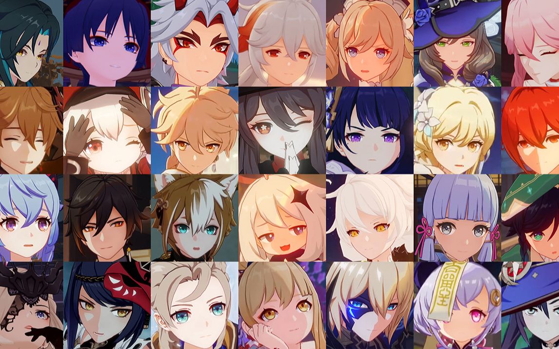 Art & Collectibles Digital Prints Genshin Impact Characters Facial ...