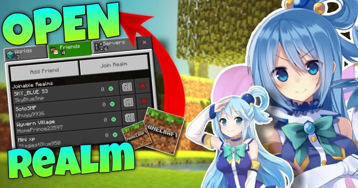 Open Member Realm MCPE 2021 | Join skuy brok | free realm code mcpe ...