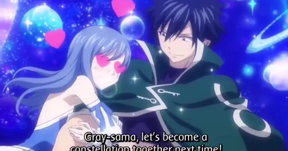 somehow there is a development between Juvia and Gray. They saved the Celestial World💗 - Bilibili