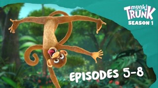 monkey and trunk Full Episodes 01-04 - jungle beat - BiliBili