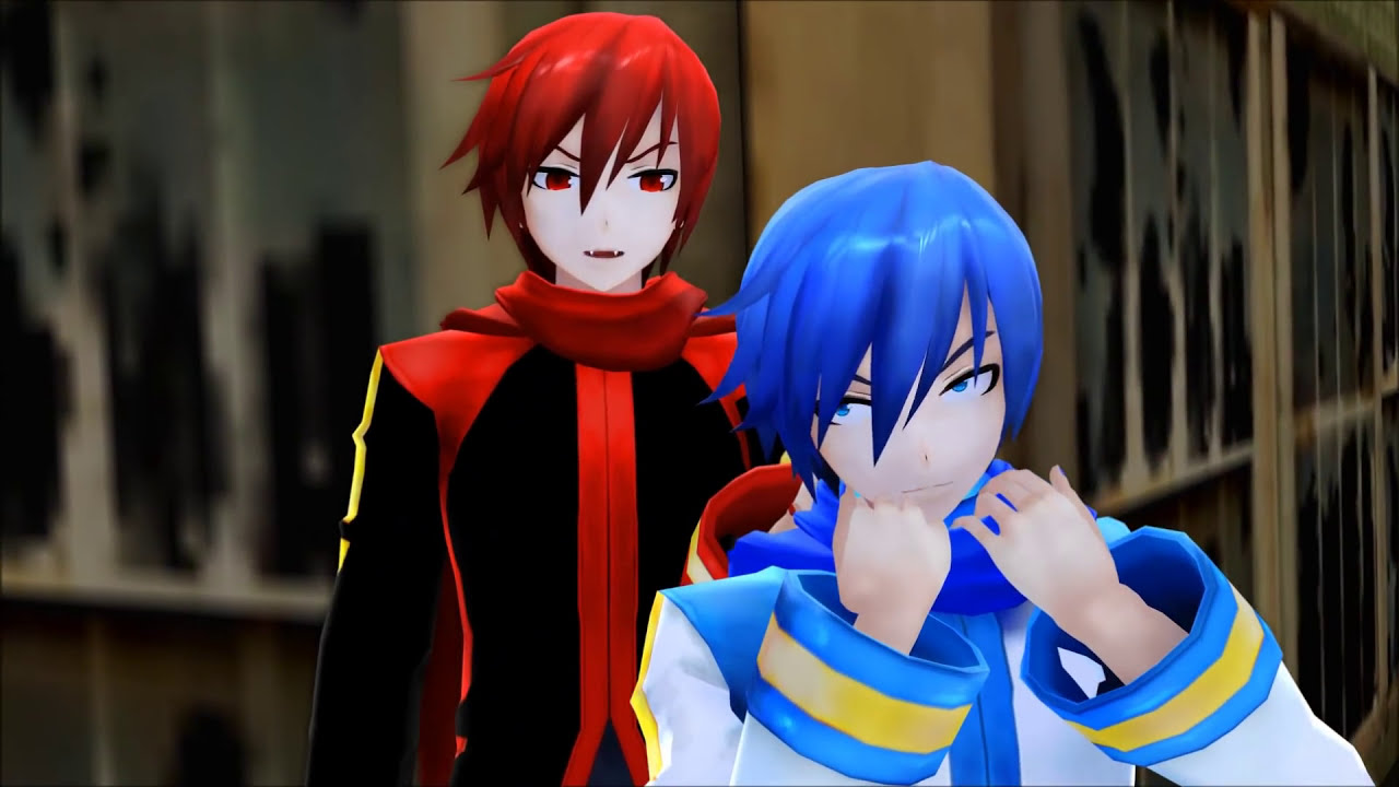 Akaito X Kaito Yaoi [MMD] Kaito X Akaito Kiss Scene [YAOI WARNING]