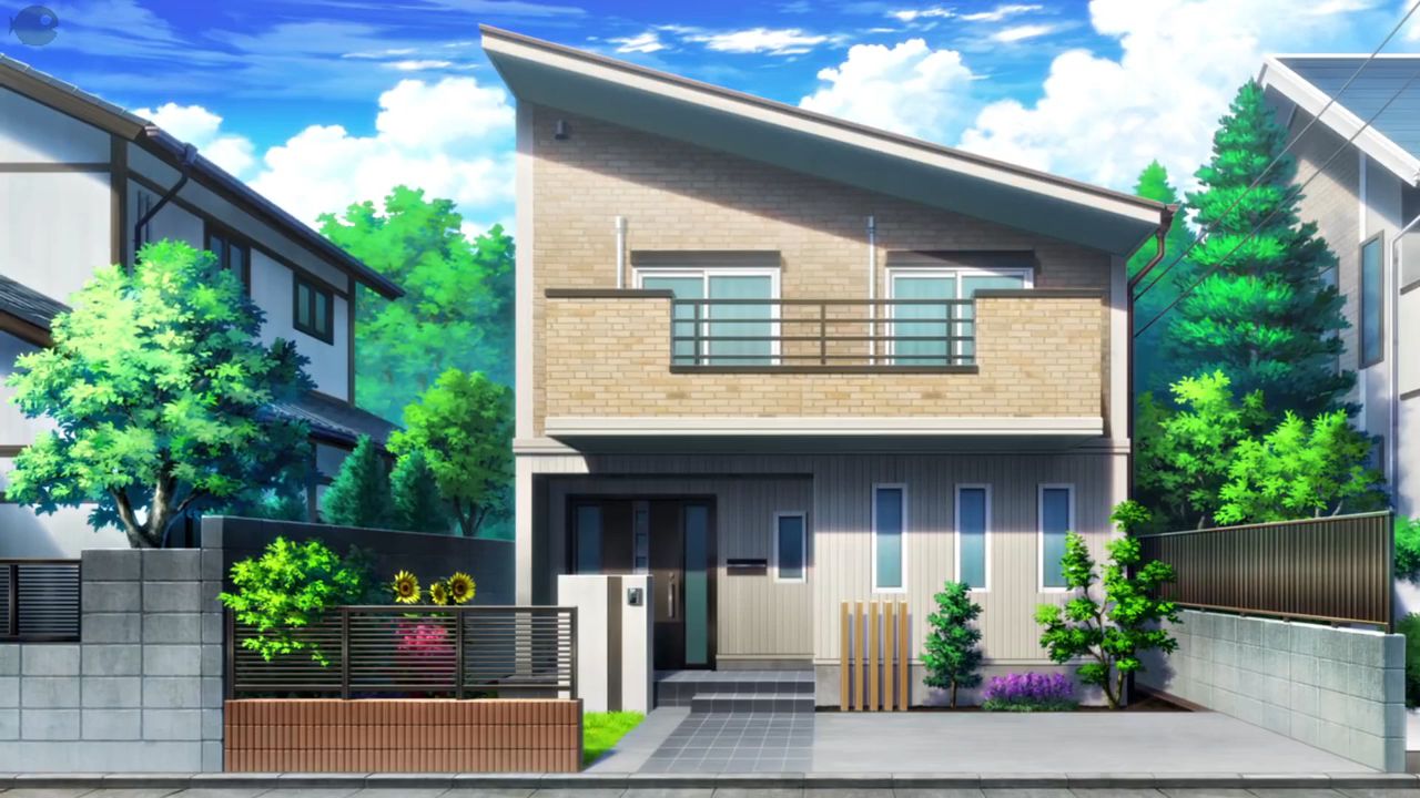 Anime House Outside Background