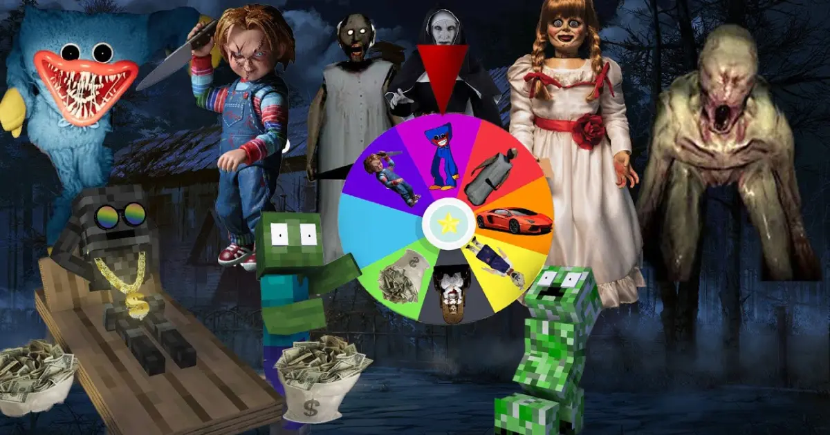 Monster School : horror & funny wheel SPIN Challenge - Minecraft ...