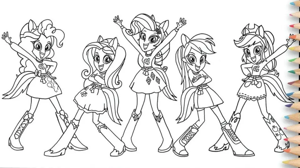 Mlp Human Coloring Pages