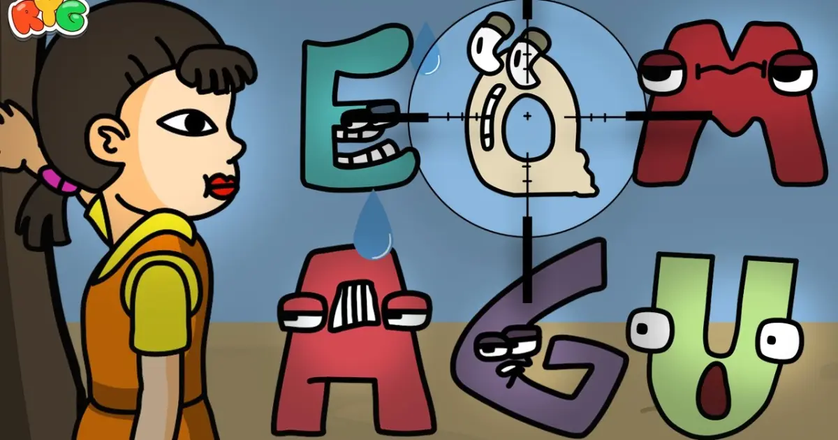 Squid Game Red Light Green Light Game with Alphabet Lore - Bilibili