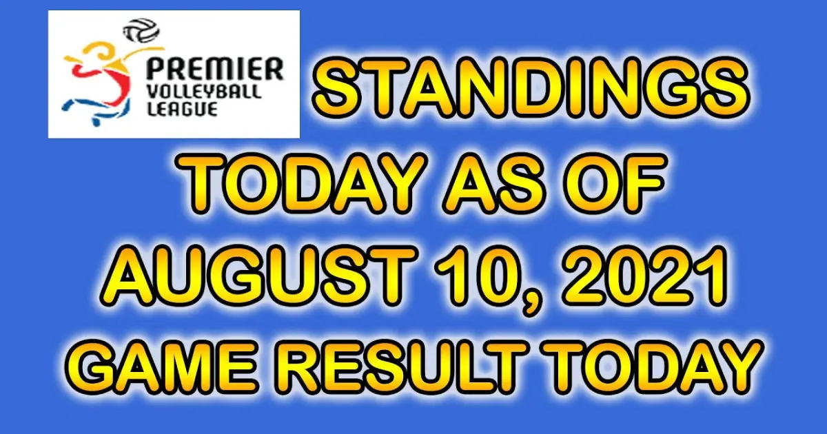 PVL STANDINGS TODAY AS OF AUGUST 10, 2021/PVL GAME RESULTS TODAY ...