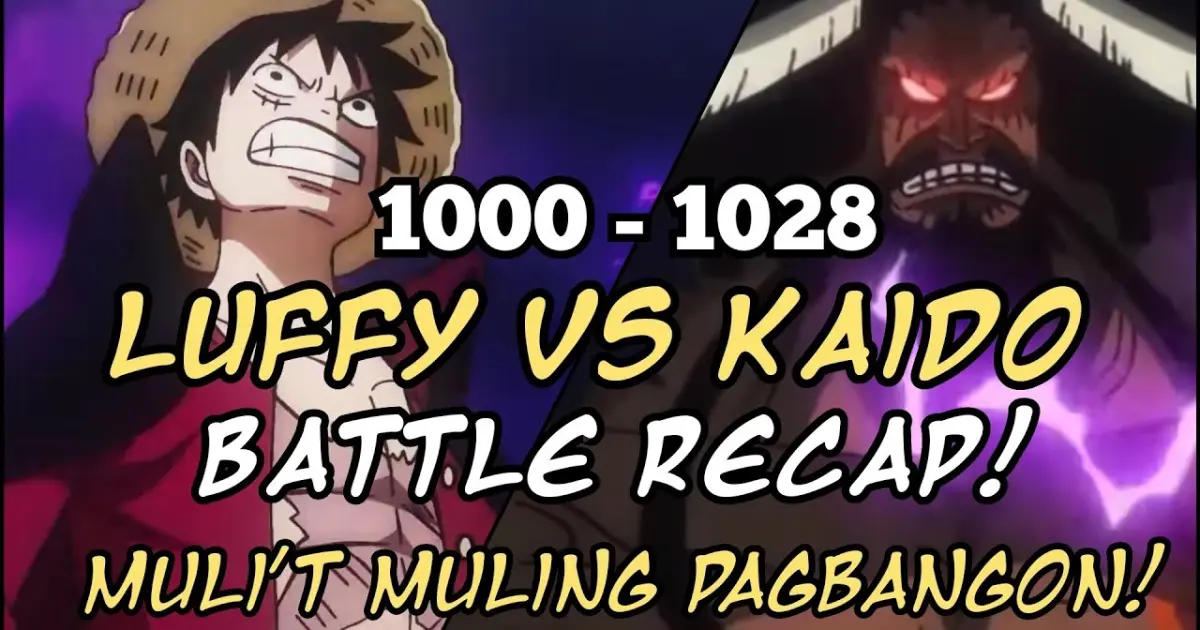 LUFFY vs KAIDO! Battle Recap! One Piece 1028 mula One Piece 1000, One ...