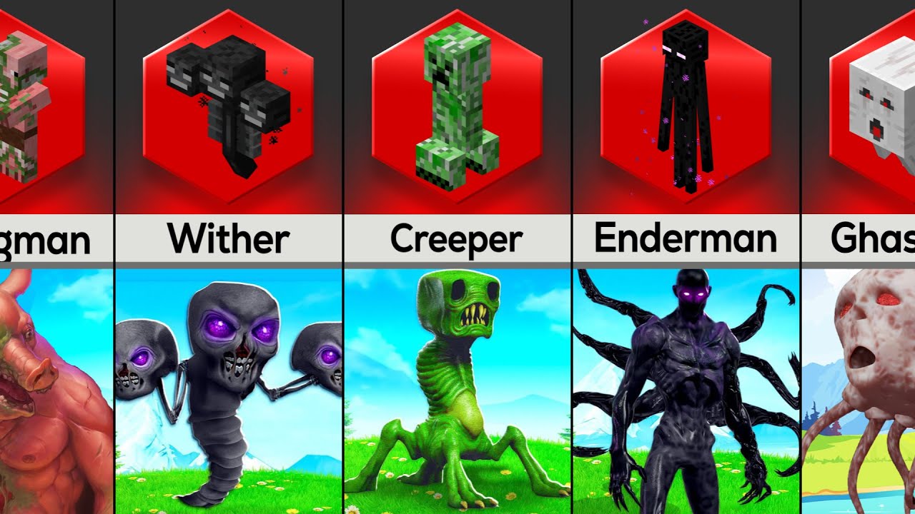 Minecraft Mobs In Real Life Herobrine MINECRAFT MOBS IN REAL LIFE