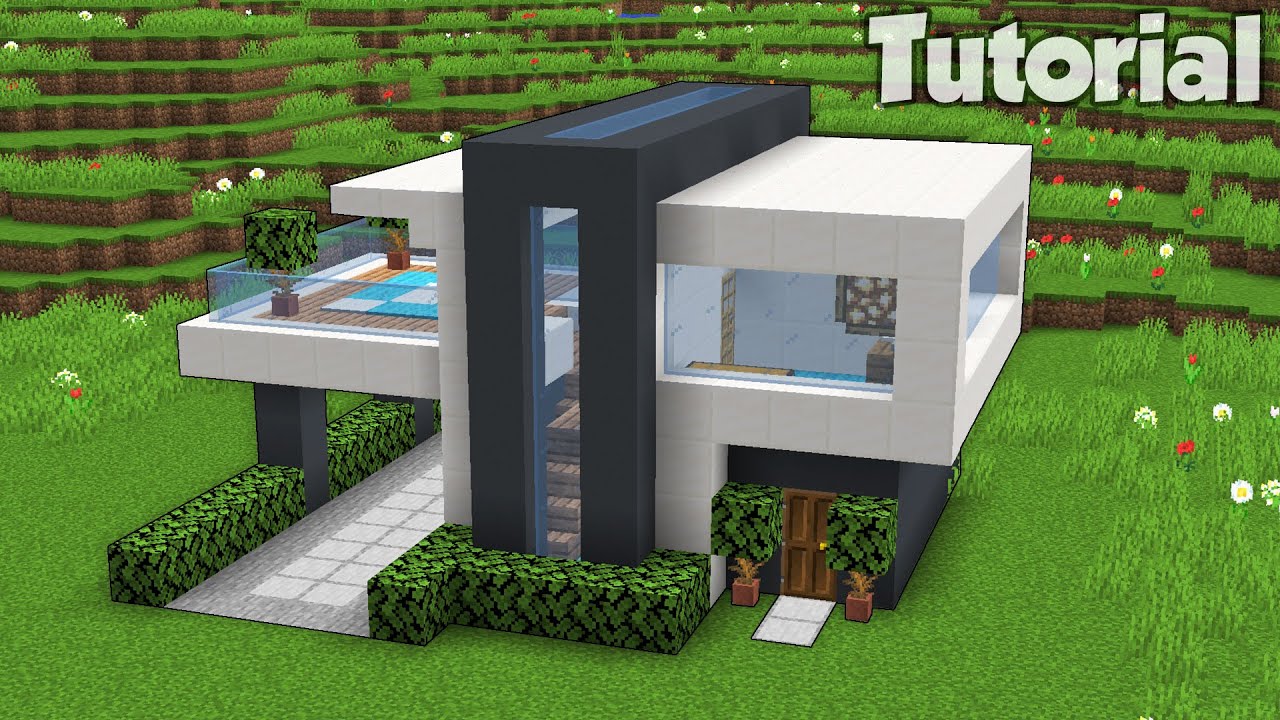 Minecraft Modern Mansion Blueprint