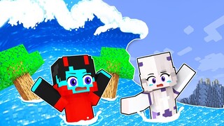 Mikey & JJ on ONE BLOCK WORLD in Minecraft Challenge (Maizen Mazien Mizen) - BiliBili