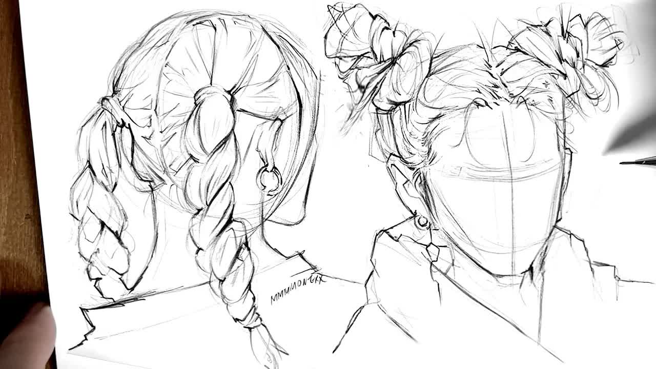 Anime Hair Drawing Braid
