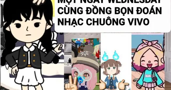 Một ngày chị tư Wednesday rủ đồng bọn đoán nhạc chuông Vivo - Bilibili