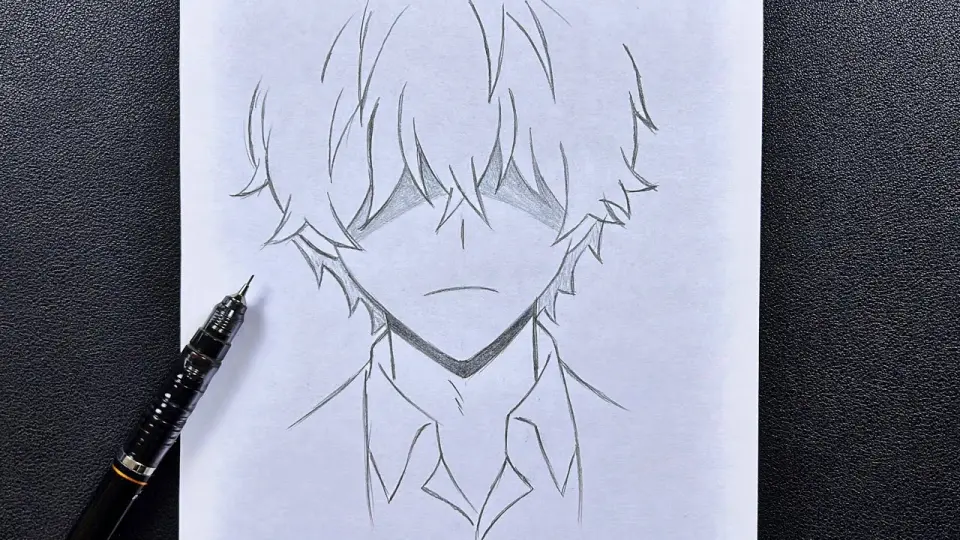 Simple Anime Guy Drawing